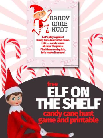 Free Elf On The Shelf Candy Cane Hunt Printable