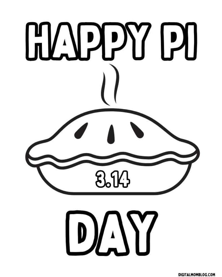 3 Free Pi Day Coloring Pages For Math Lovers And Pie Fans